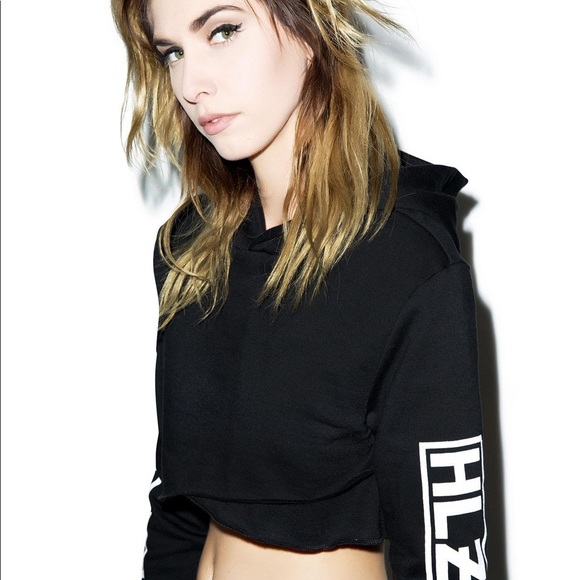 Dolls Kill | Tops | Hellz Bellz Logo Crop Hoodie Xs Hlz Blz | Poshmark